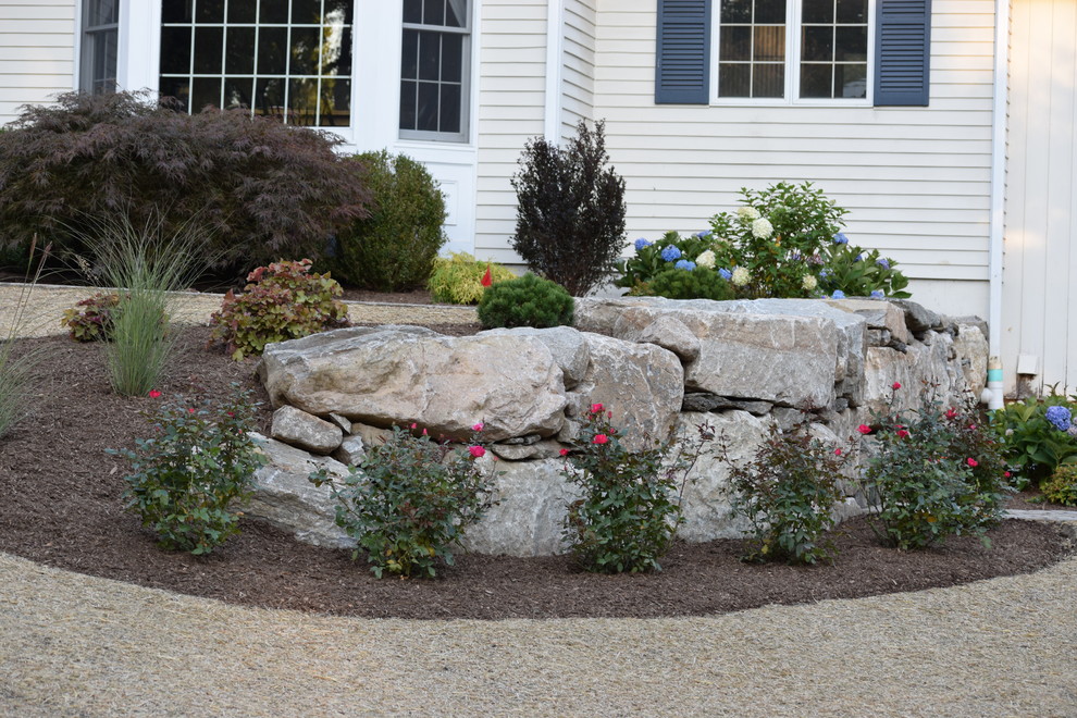 Boulder Retaining Wall & Terraced Landscaping - Traditional - Landscape ...