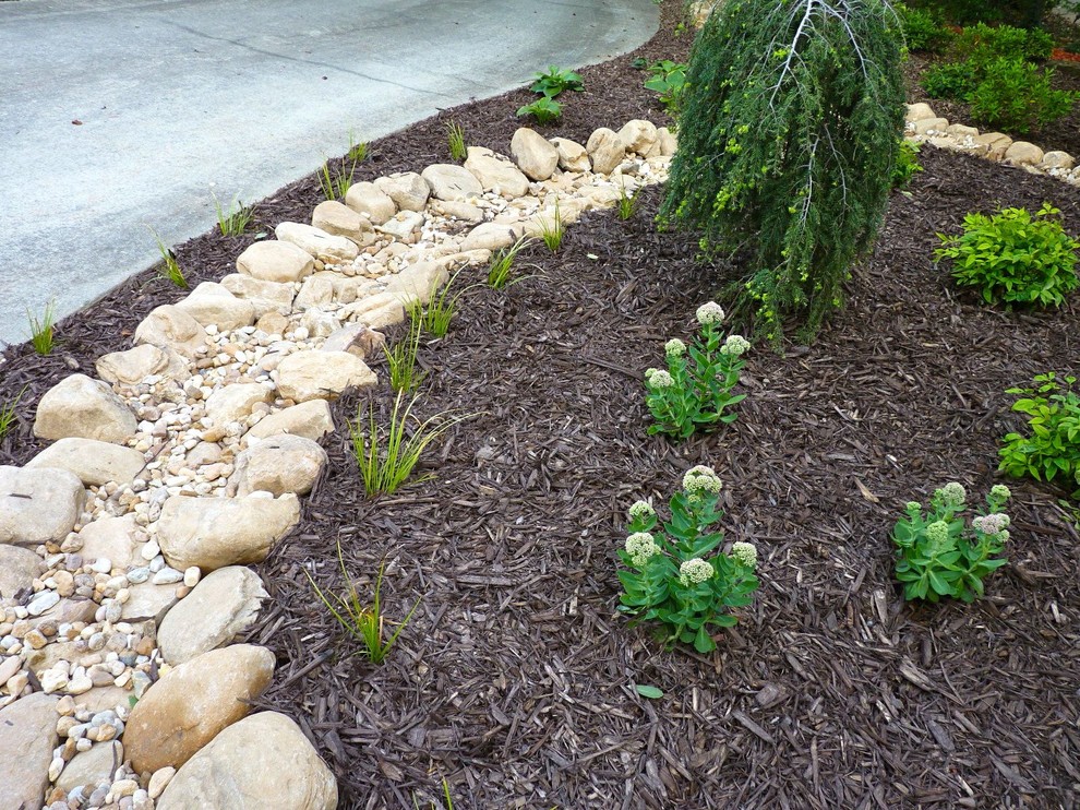 Boulder Retaining Wall by Outdoor Makeover - Traditional - Landscape ...