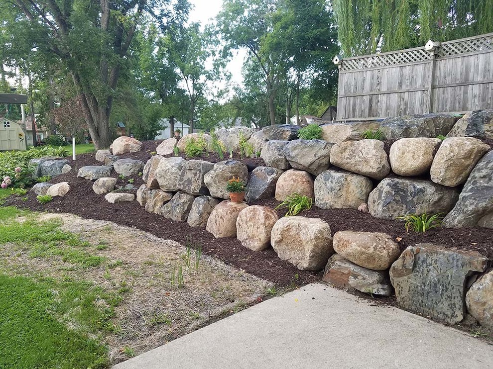 Boulder Retaining Walls - Transitional - Landscape - Minneapolis - by ...