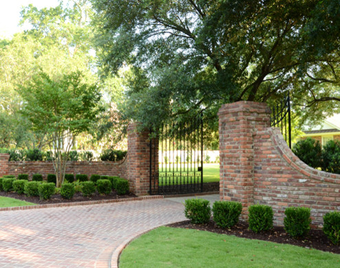 Brick Column Driveway Gate Gates Contractor Byron GA | Byron Fence