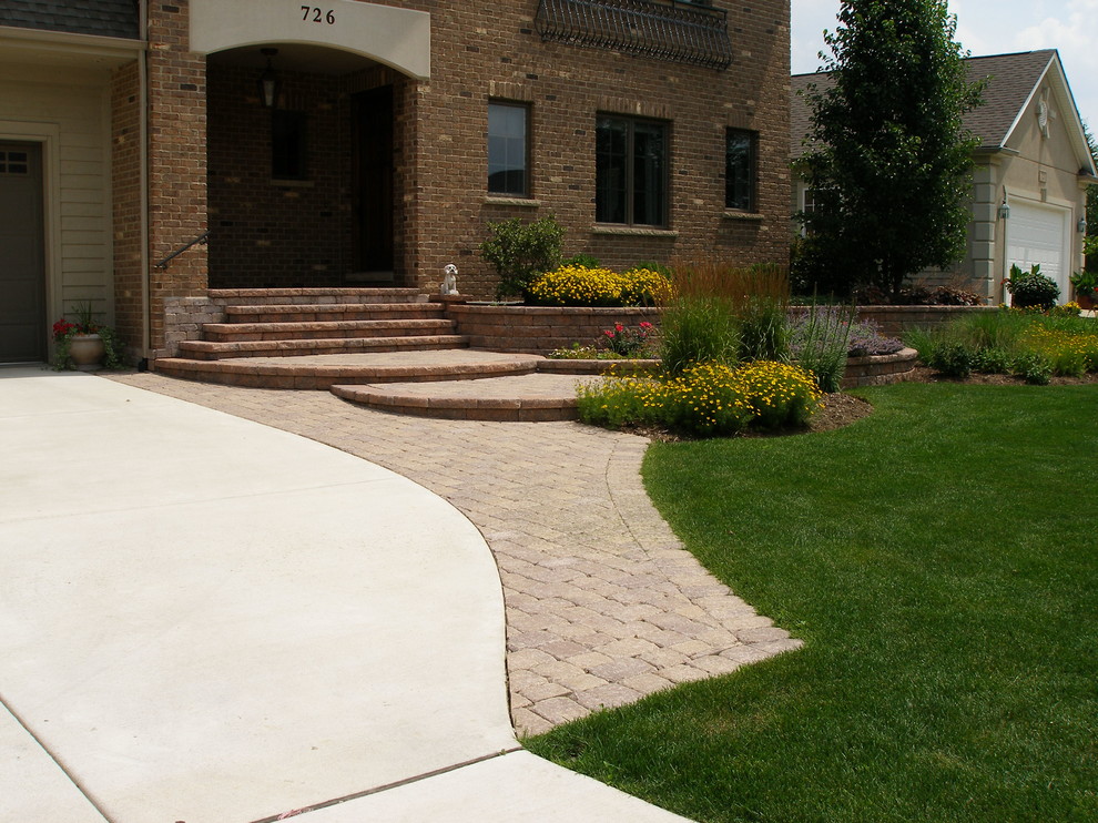 Brick Front Walk and Stoop - Transitional - Landscape - Chicago - by ...