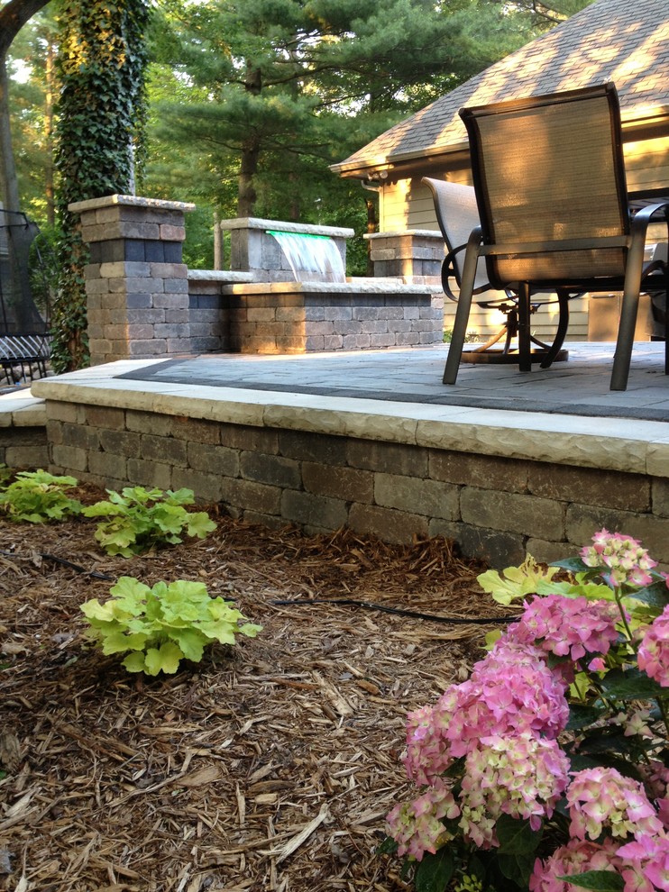 Brick Paver Waterfall - Contemporary - Landscape - Detroit - by All ...