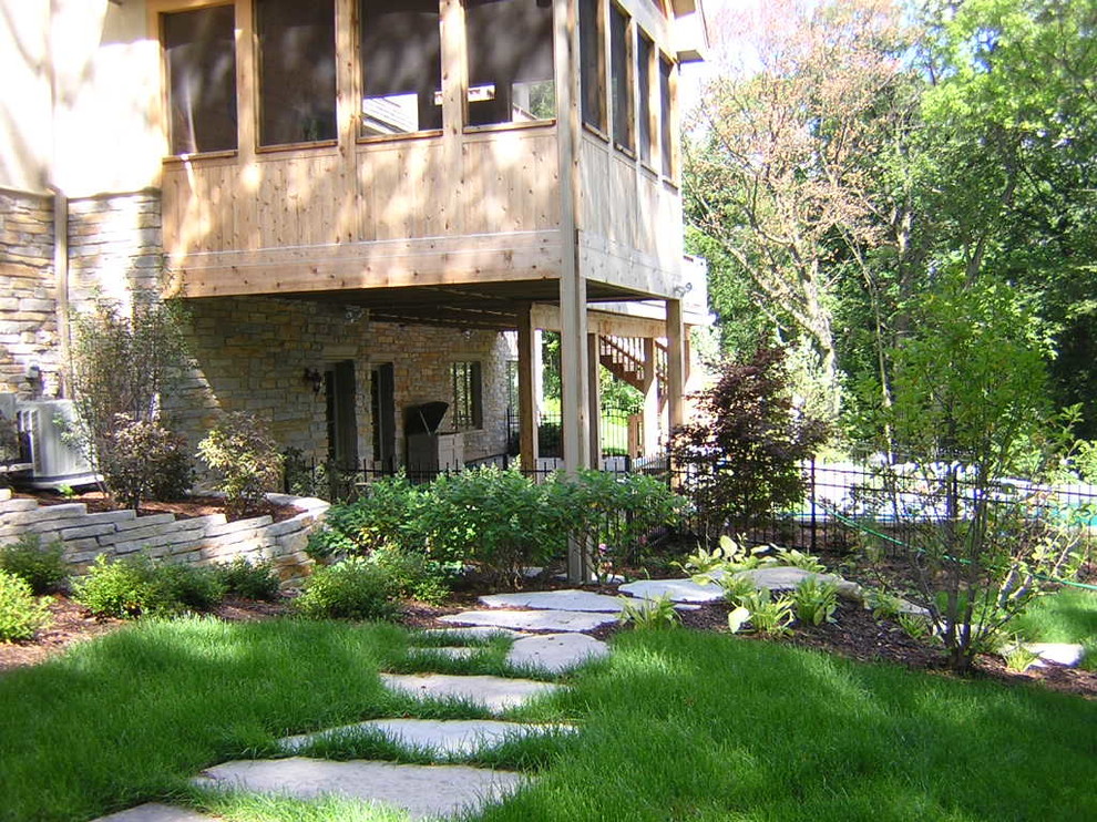 Brick Retaining Walls, Pool, and Landscape - Landscape - Chicago - by ...