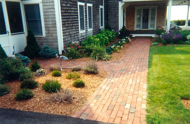 brick walkway - Rustic - Garden - Boston - by Harran Property ...