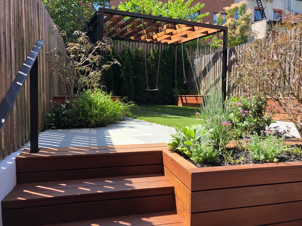 Brooklyn backyard with small playground - Modern - Landscape - New York ...