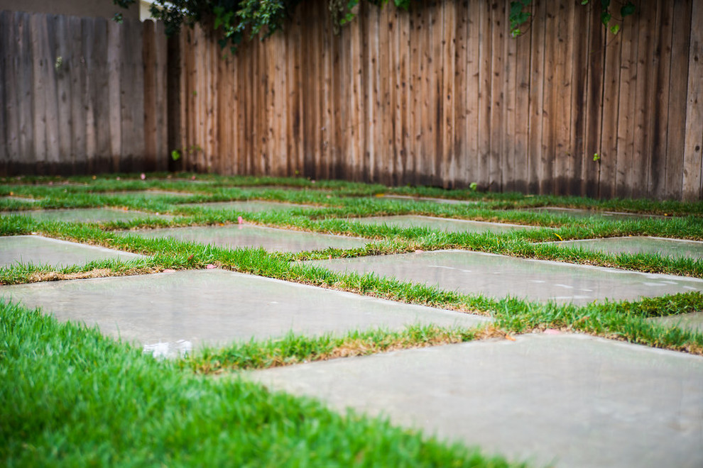 California Style Concret Patio & Lawn - Modern - Landscape - Los ...