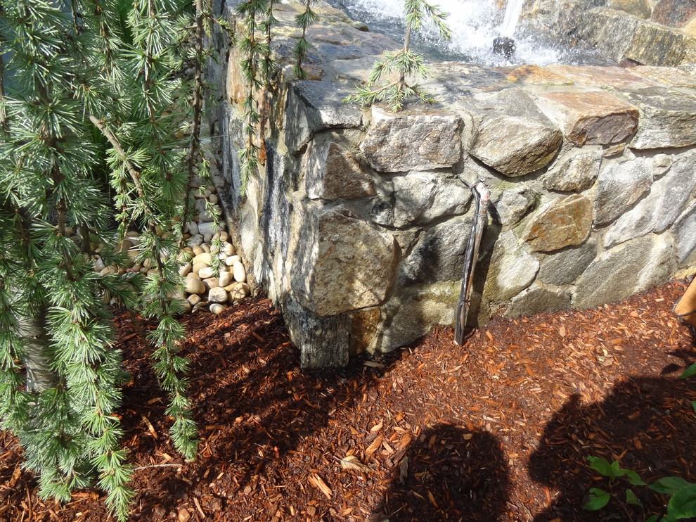 Cape Cod Inn with New England Stone Cladding, Retaining Walls, and ...