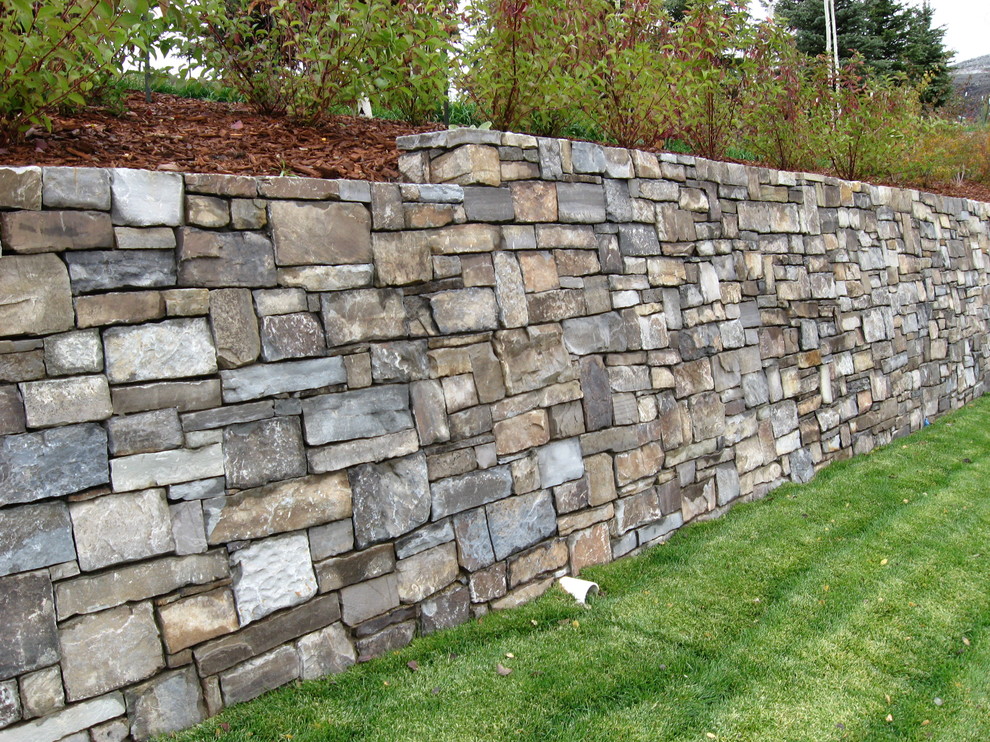 Castle Rock Retaining Wall - Traditional - Landscape - Other - by ...