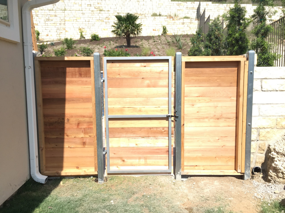 Cedar Fence and Gate - Modern - Landscape - Austin - by Marks Builders ...