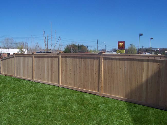 Cedar Solid Board Privacy Fence - Traditional - Landscape - Boston - by ...