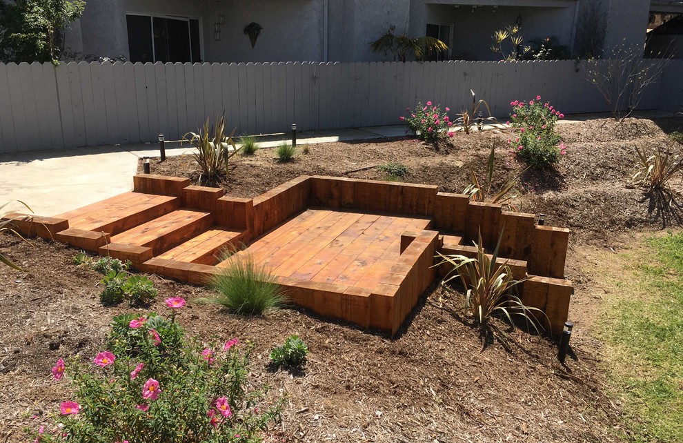 Cedar Timber Stairs - Encinitas - Contemporary - Landscape - San Diego ...
