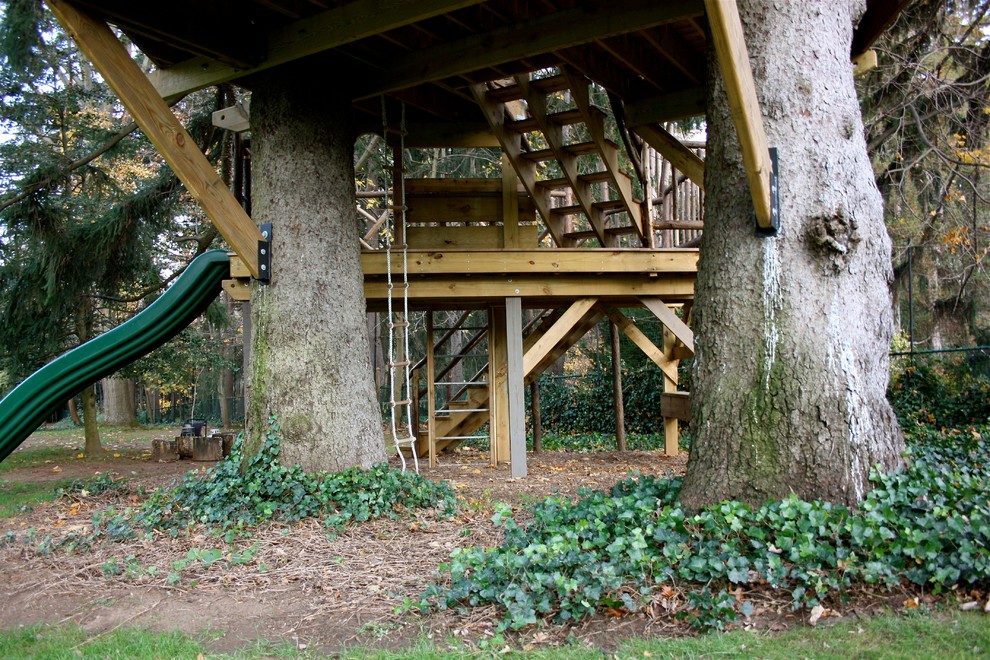 Cedar Treehouse - Traditional - Landscape - New York - by Backyard ...