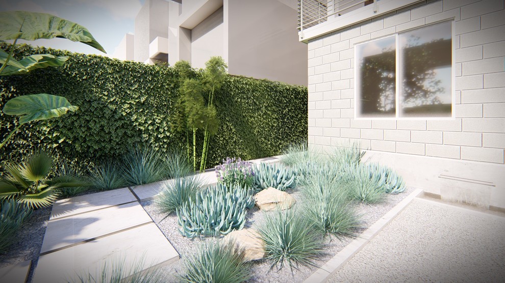 Chic Contemporary Backyard | Beautiful levels - Contemporary ...