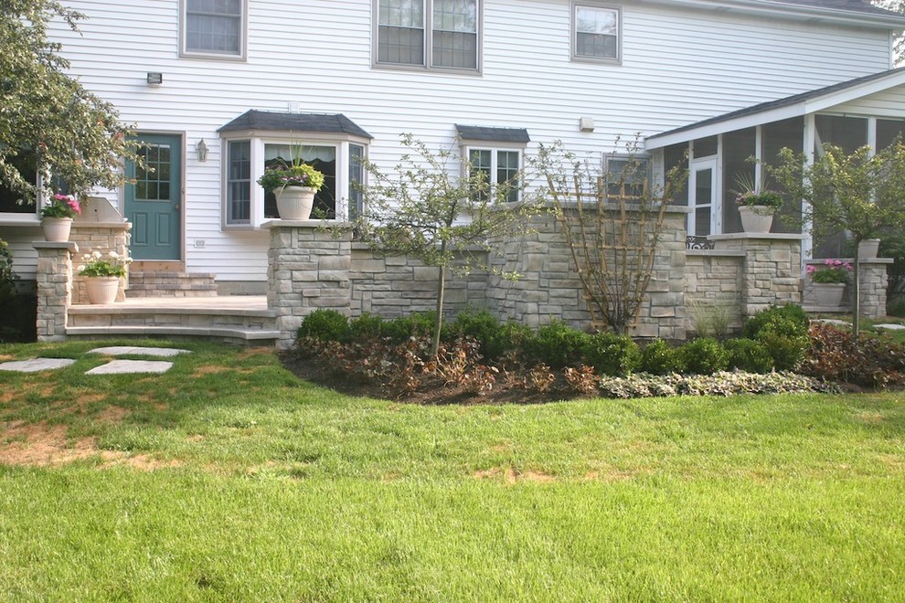 Chicago Are Exterior Stone Siding Transformation - Traditional ...