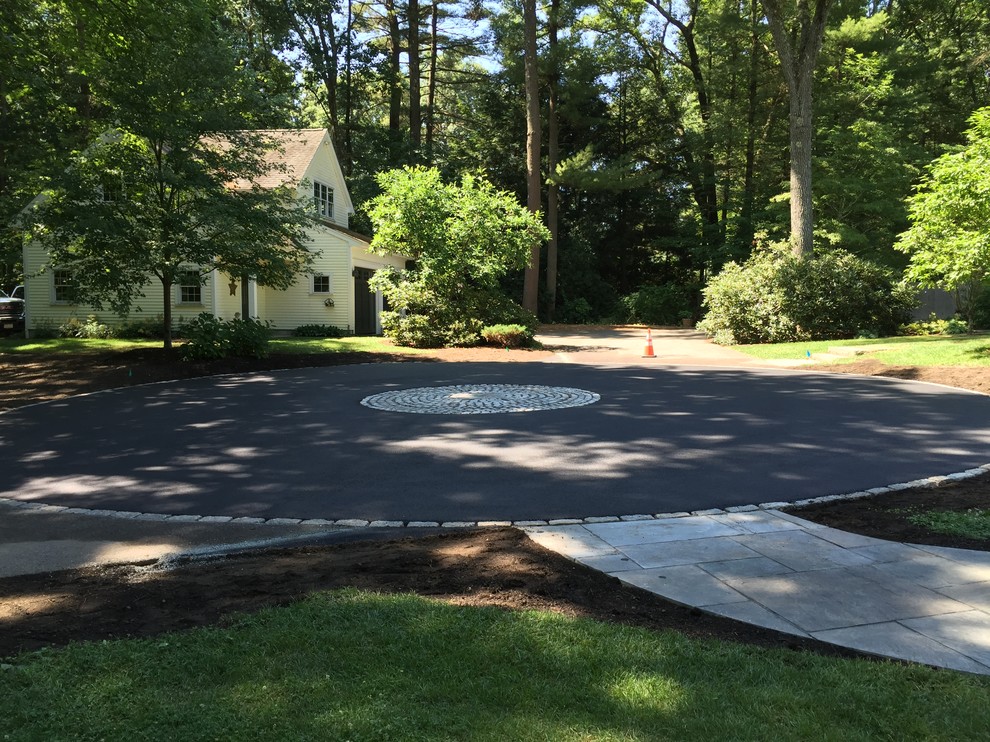Circular Cobble Driveway Project - Traditional - Landscape - Boston ...