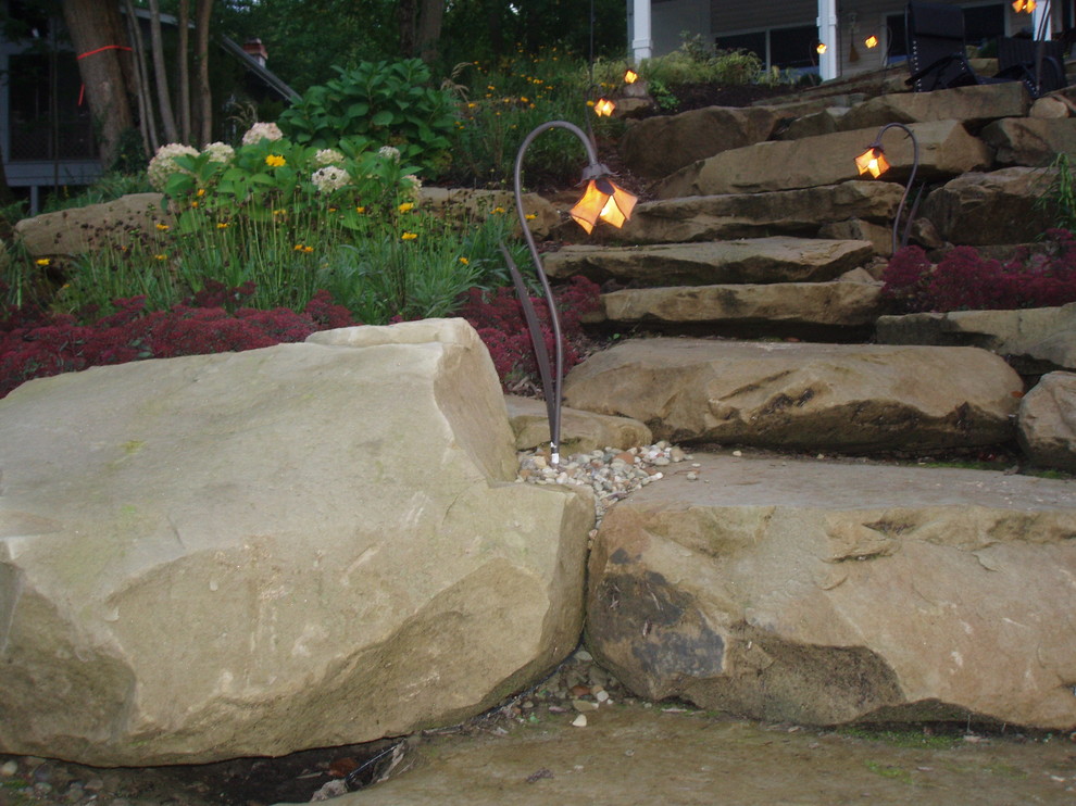Close up natural stone ledge rock with lighting - Tropical - Landscape ...
