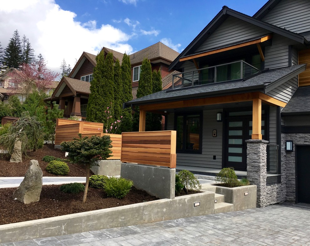 Closer view, front entry area - Modern - Landscape - Vancouver - by ...