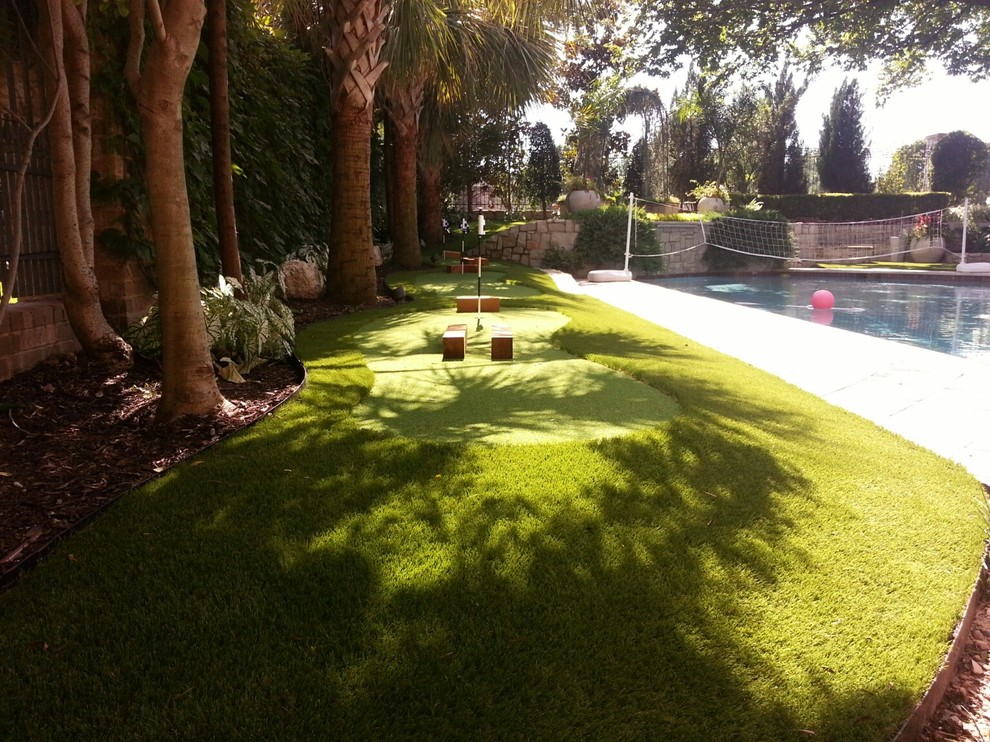 Colleyville, TX Artificial Turf Backyard Outdoor Living - Landscape ...