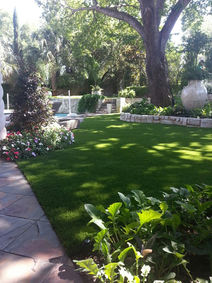 Colleyville, TX Artificial Turf Backyard Outdoor Living - Landscape ...