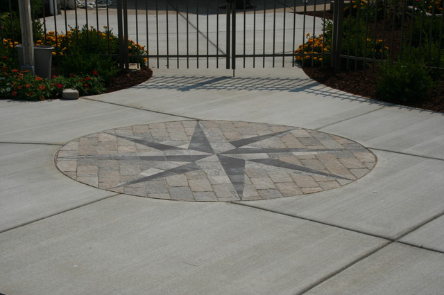 Compass Rose Paver Inlay - Garden - Milwaukee - by Swimming Pool ...