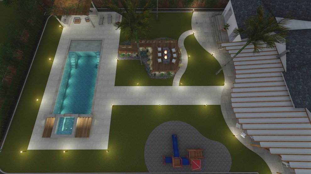 Complete Backyard Design | Overview Wood - Modern - Garden - San ...