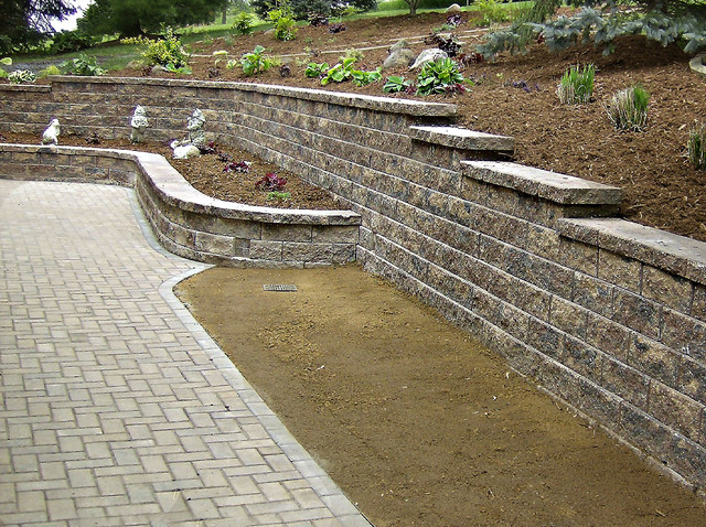 Complete Landscape Install - Retaining wall, Brick Patio, Install ...