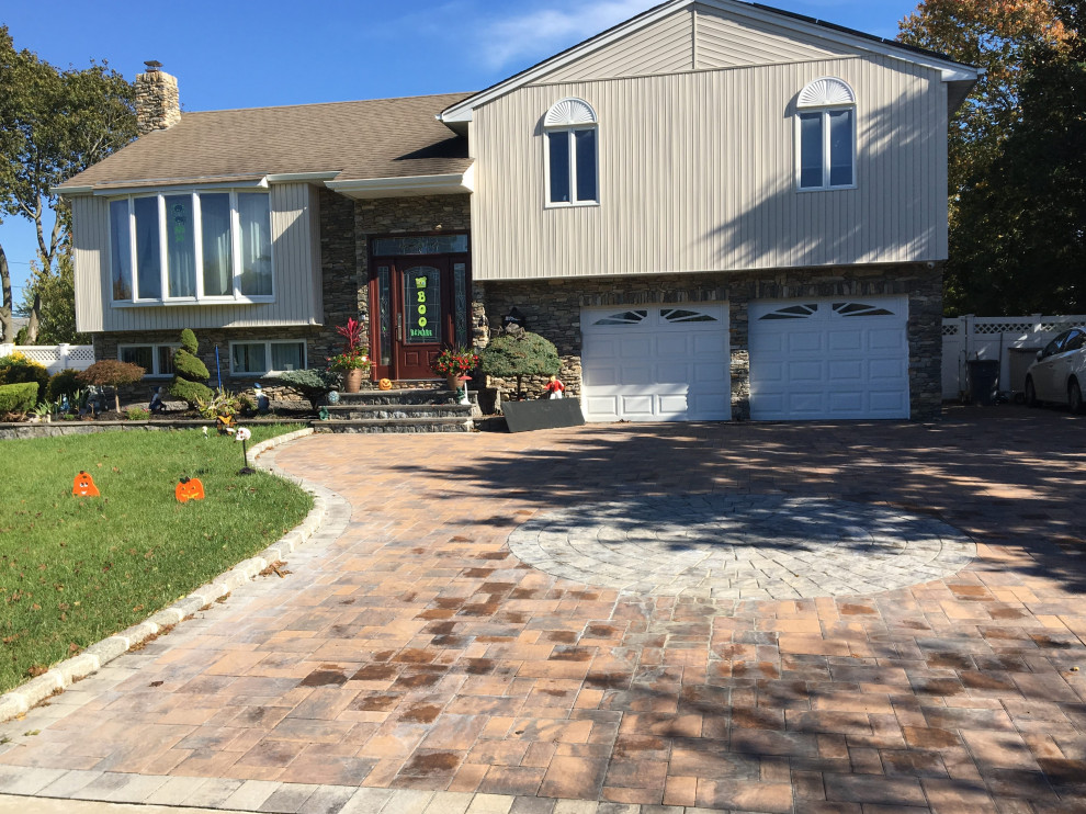 Concrete and Paver Driveway Design - Landscape - New York - by Long ...