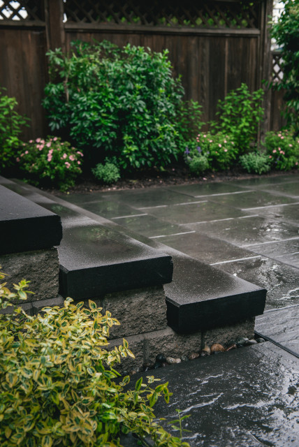 Concrete Block Stairs - Modern - Garden - Vancouver - by Blue Bear ...