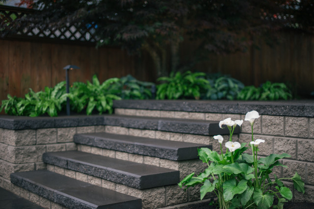 Concrete Block Stairs - Moderne - Jardin - Vancouver - par Blue Bear ...