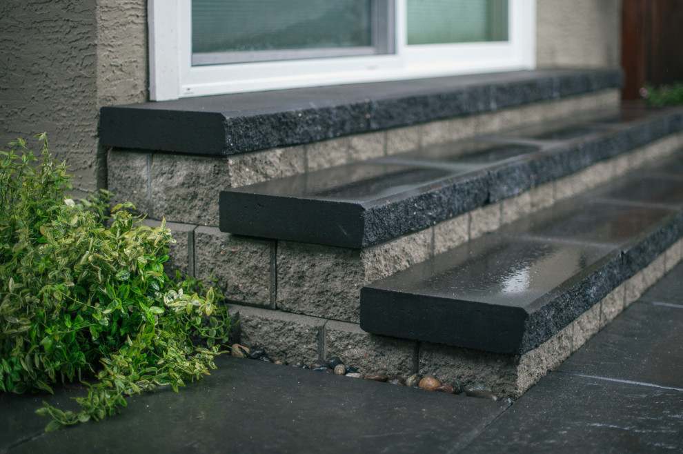 Concrete Block Stairs - Modern - Landscape - Vancouver - by Blue Bear ...