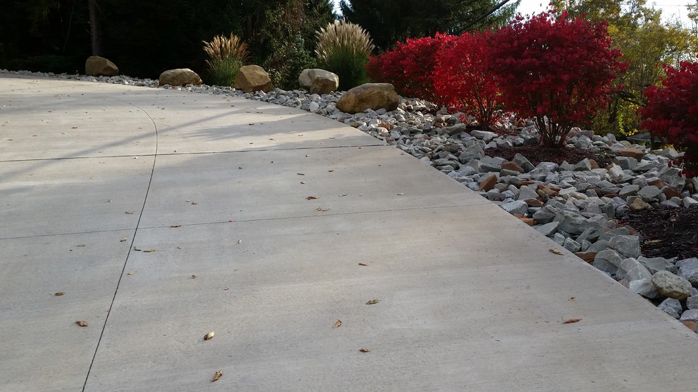 Concrete Driveway and Landscaping - Traditional - Garden - Other - by ...