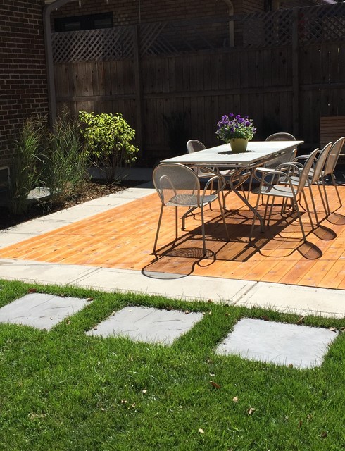 Concrete With Wood Inlay