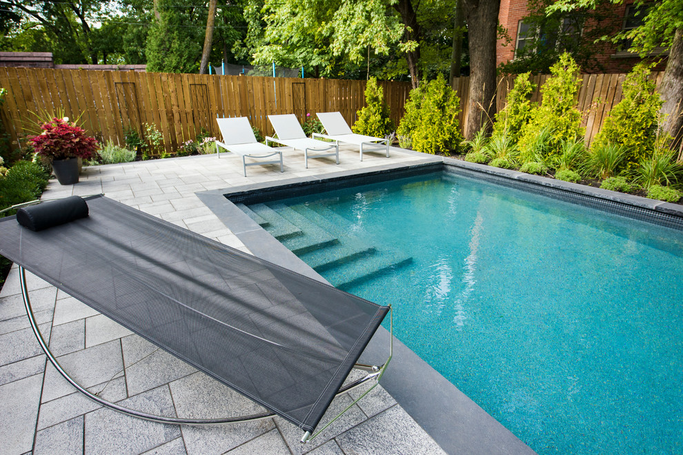 Contemporary backyard in Westmount - Swimming Pool & Hot Tub - Montreal ...