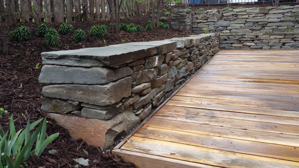 Contemporary Colonial Bluestone Walls - Contemporary - Landscape ...