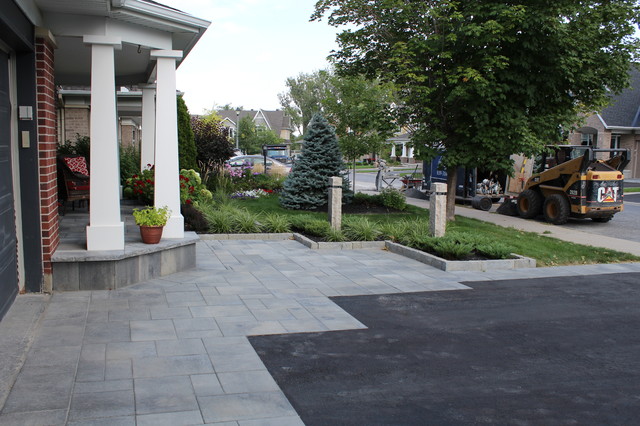 Contemporary Full Landscape Makeover // Driveway // Walkway // Patio ...