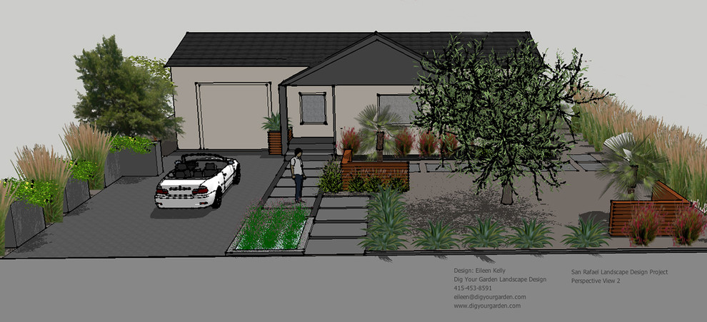 Contemporary Landscape - Dramatic Transformation - San Rafael, CA ...