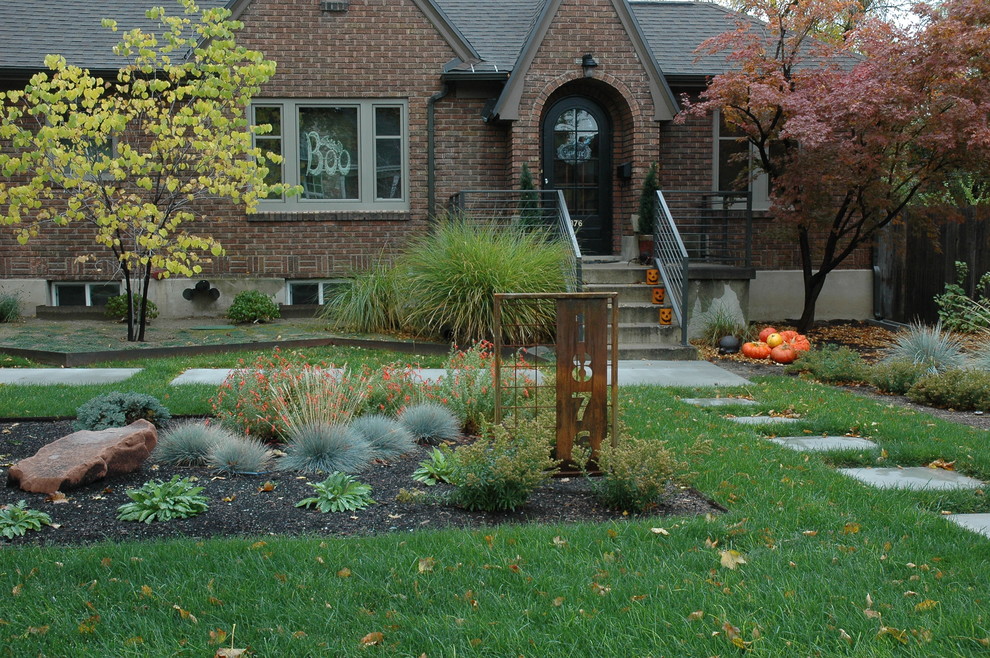 Contemporary Style Sugar House Modern Water Wise Front Yard ...