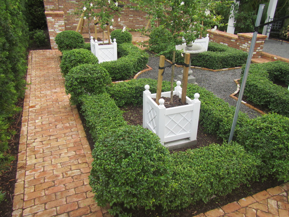 Courtyard garden hedges - Traditional - Landscape - Miami - by Matthew ...