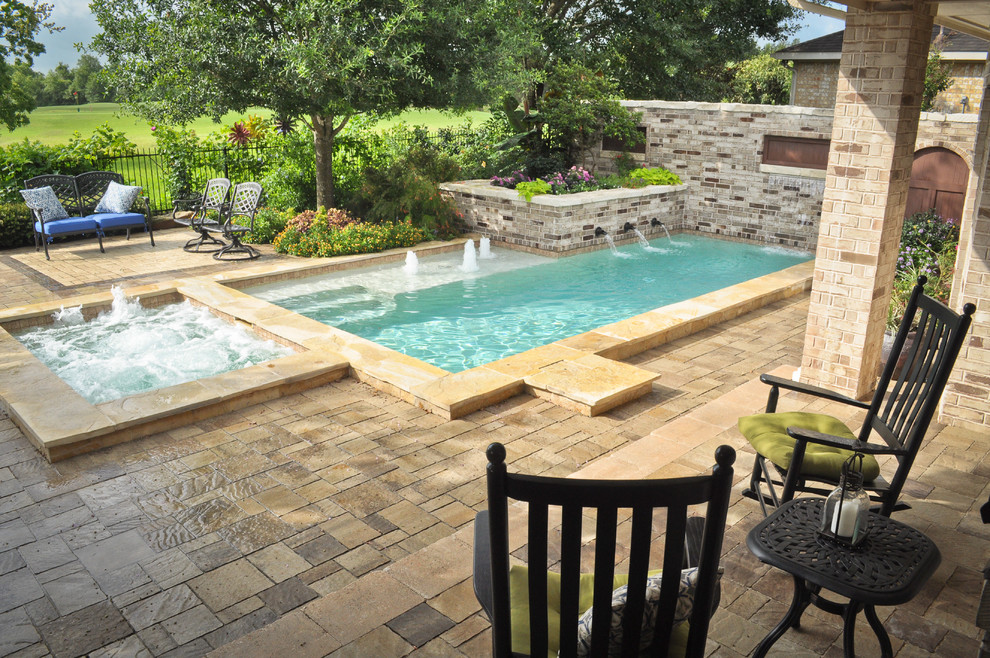 Courtyard Pool - Traditional - Pool - Houston - by Mirror Lake Designs ...