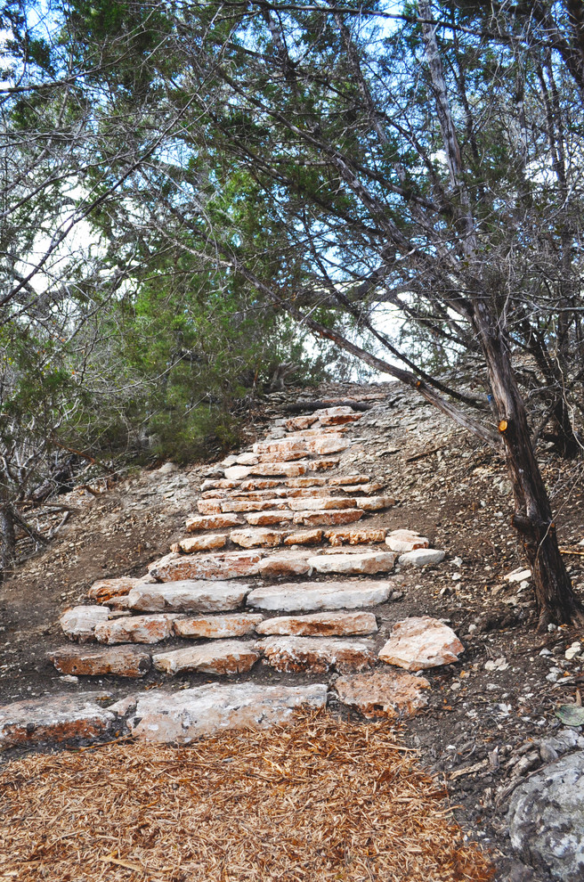 Natural Limestone Steps - Traditional - Landscape - Austin - by ADLA ...