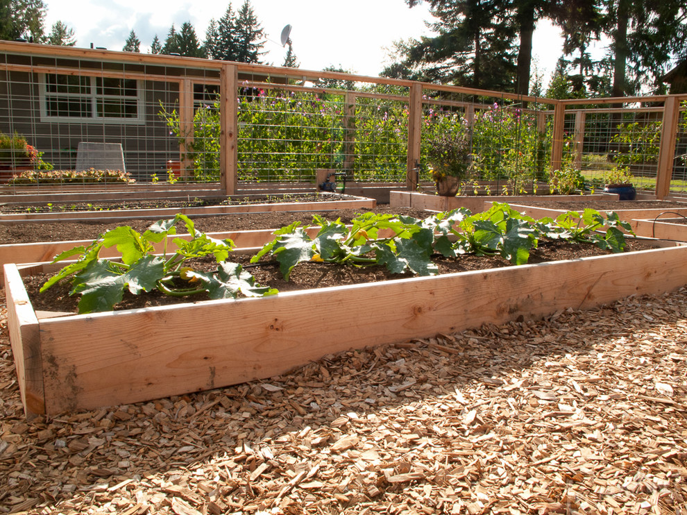 Critter Resistant Vegetable Garden Design - Rustic - Landscape ...