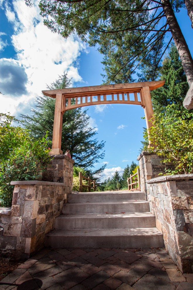 Custom Cedar Entry in Washougal, Washington - Craftsman - Landscape ...