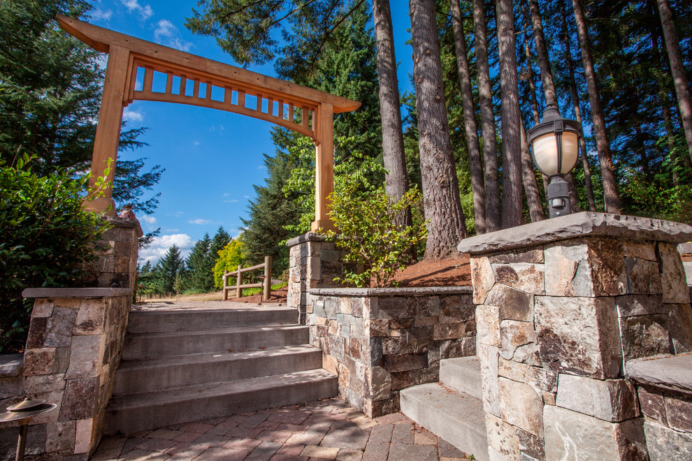 Custom Cedar Entry in Washougal, Washington - Craftsman - Landscape ...