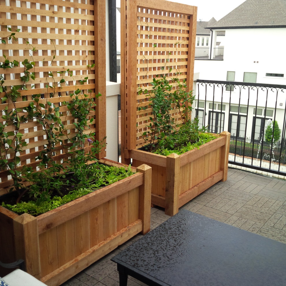 Custom Cedar Planters - Contemporary - Landscape - Houston - by ...