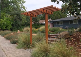 Custom entry arbor - Midcentury - Landscape - Other - by Eve's Garden ...