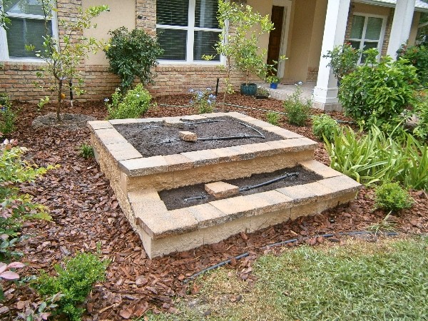 Custom raised bed vegetable garden and xericscape pathway - Arts ...