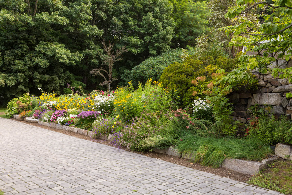 Custom Stone Wall & Lush Garden Project - Traditional - Landscape ...