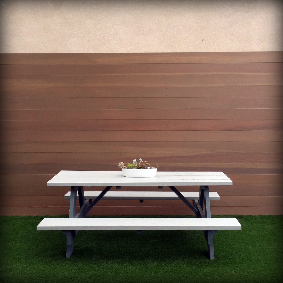 Custom Wood Fence and Bench - Modern - Landscape - Orange County - by ...