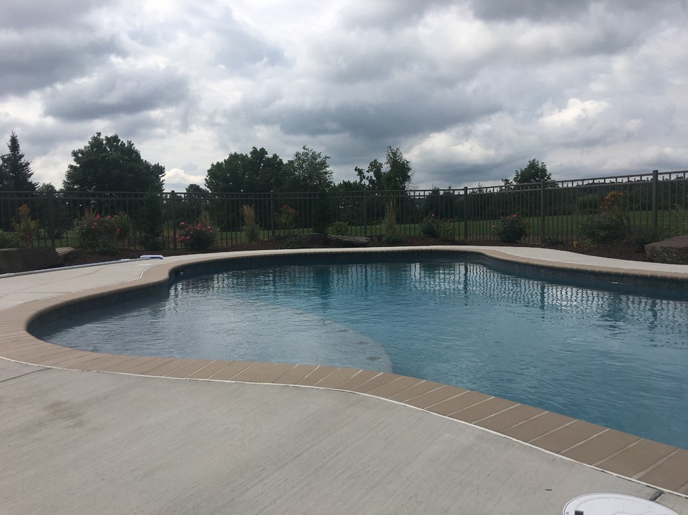 Dallas, PA - Grading & Landscaping Around New Pool - Traditional - Pool ...