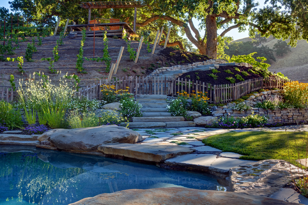 Hillside Landscaping Architects Front Yard Landscape Design In Eden